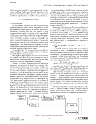 Effect of Time Derivatives of MFCC Features on HMM Based Speech Recognition System | PDF