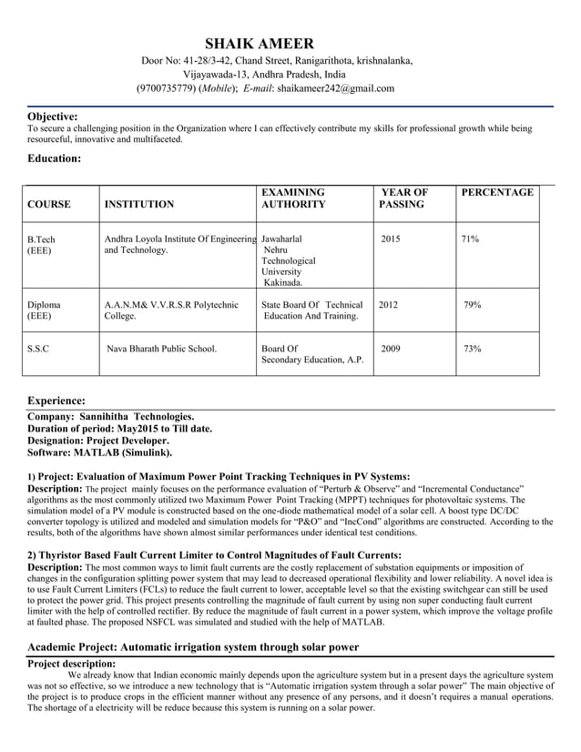ameer matlab resume | PDF