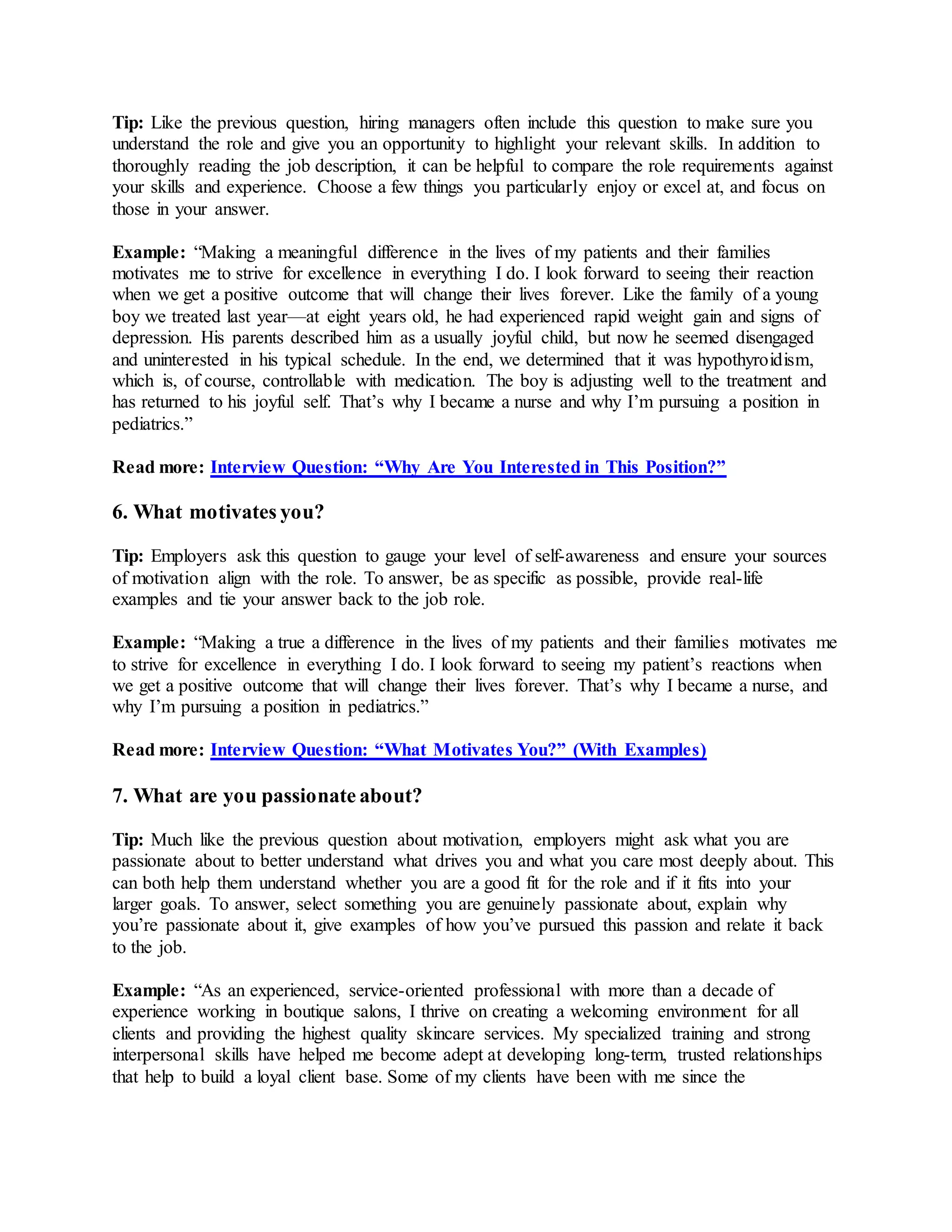 125 common interview questions and answers | DOCX