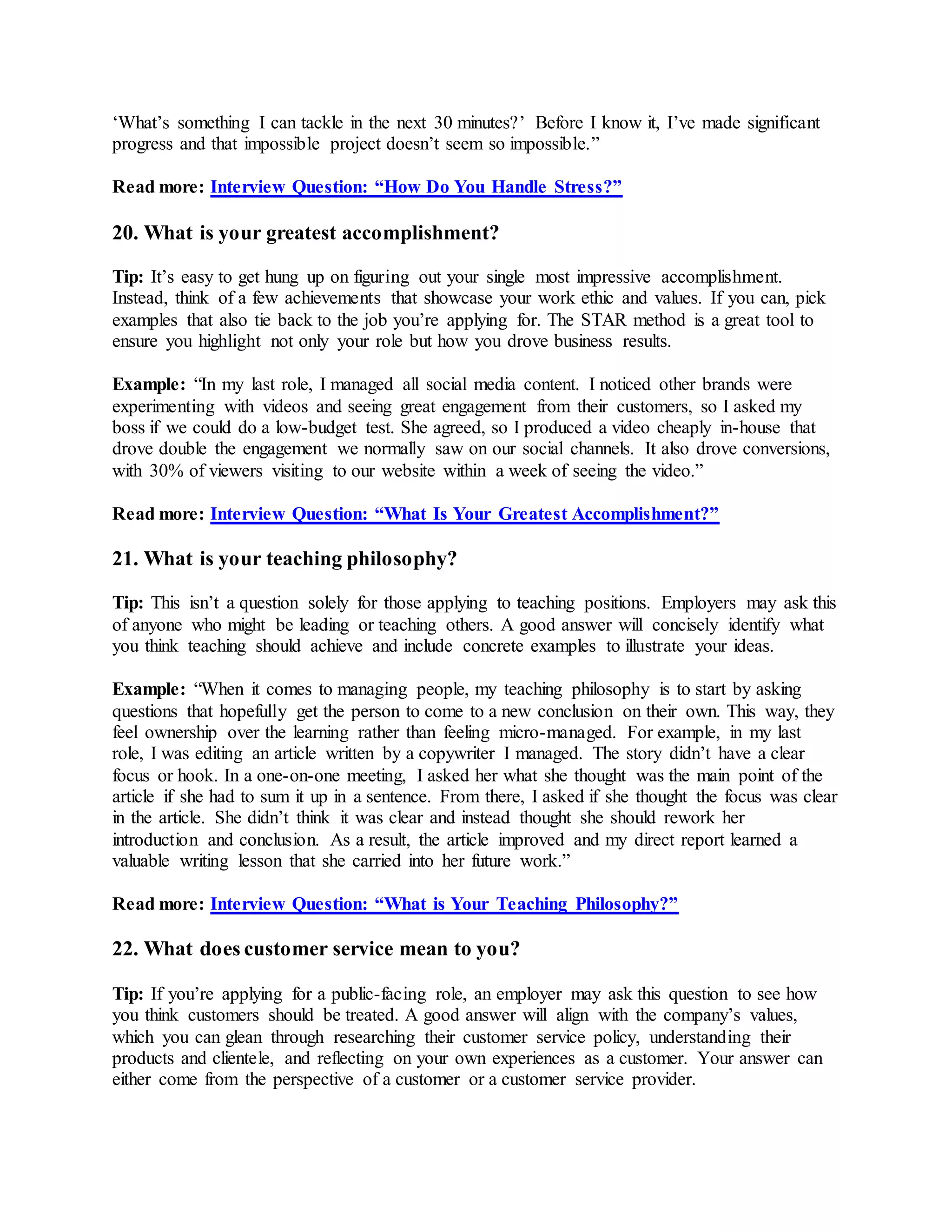 125 common interview questions and answers | DOCX