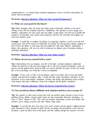 125 common interview questions and answers | DOCX