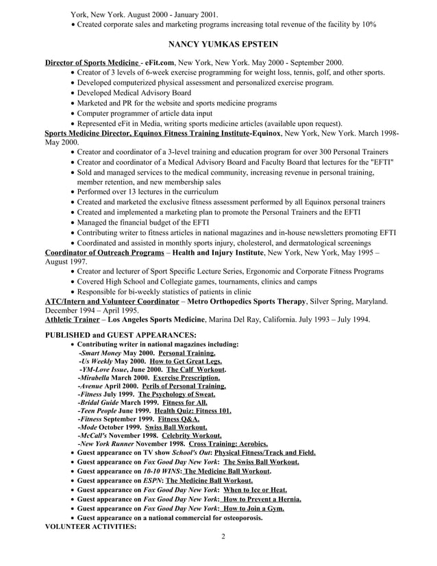 Nancy Epstein resume 2016 | PDF