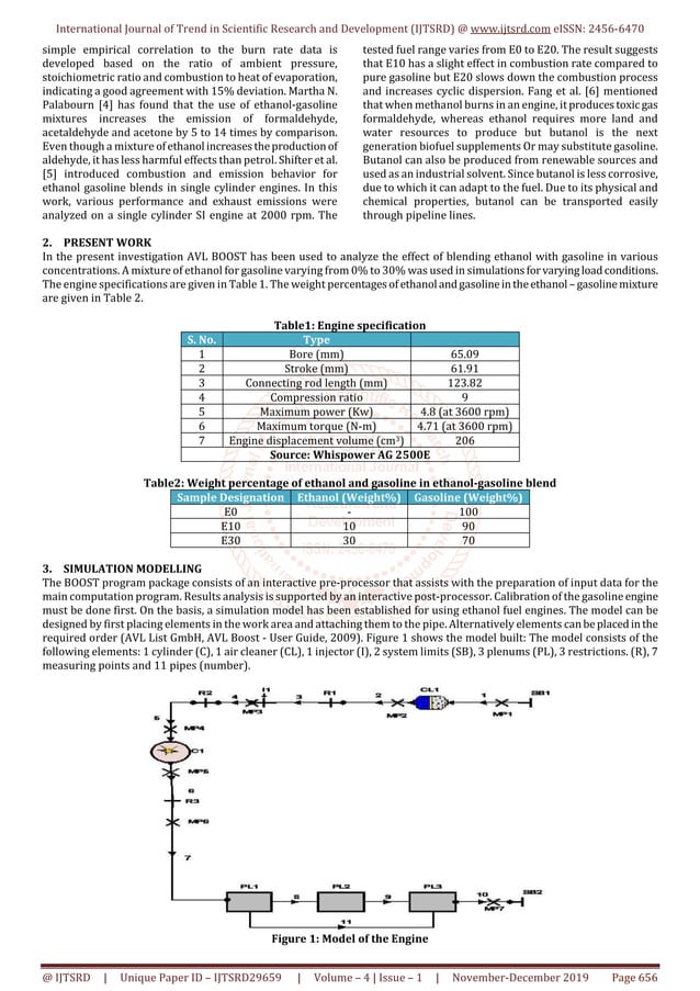 Simulation Study on Single Cylinder Spark Ignition Engine with Varying Ethanol Gasoline Blends | PDF