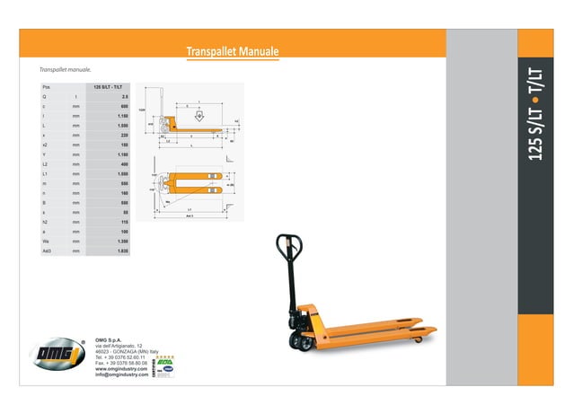 Transpallet Manuale 2500 Kg | PPT