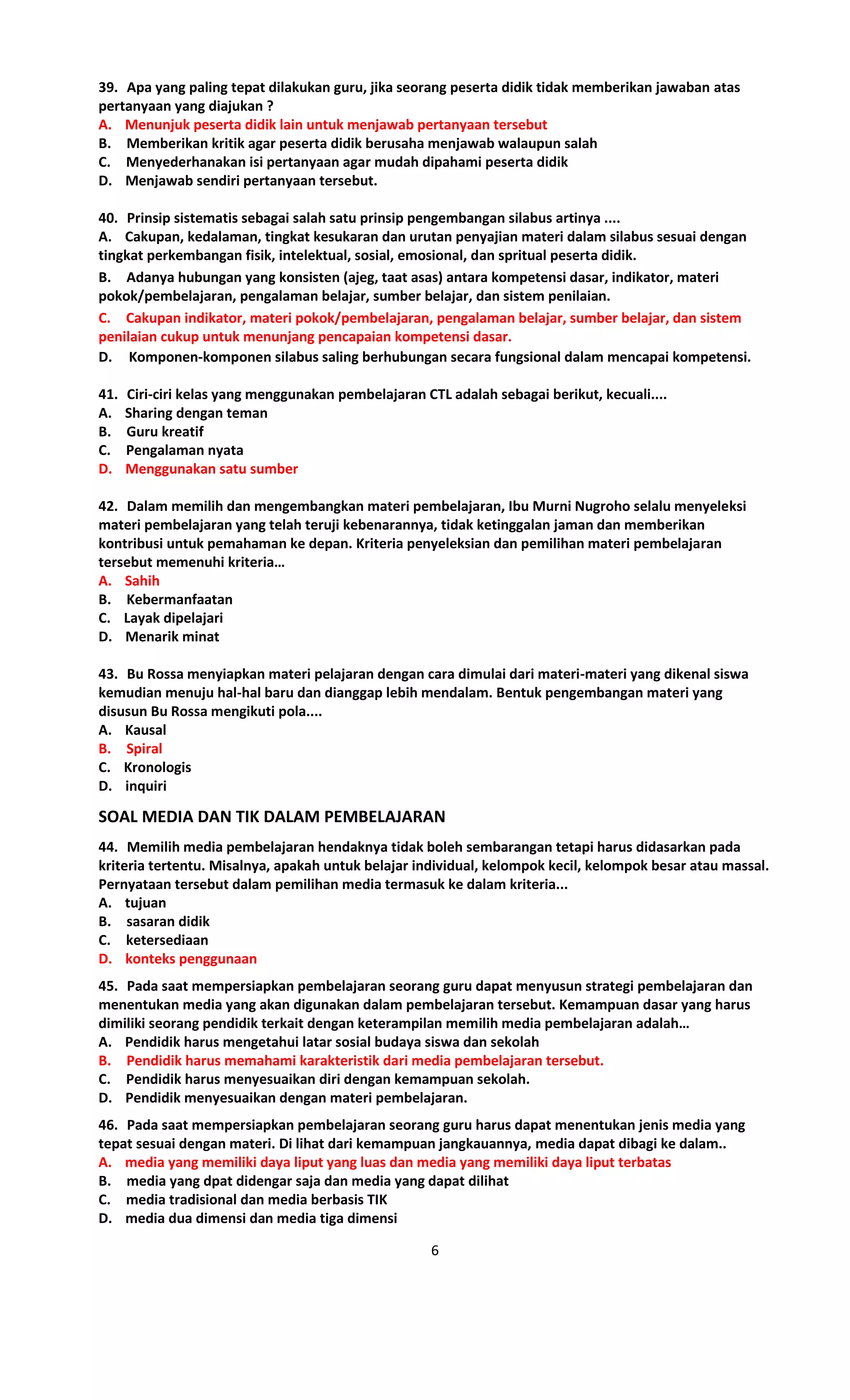 125 soal latihan UKG | PDF