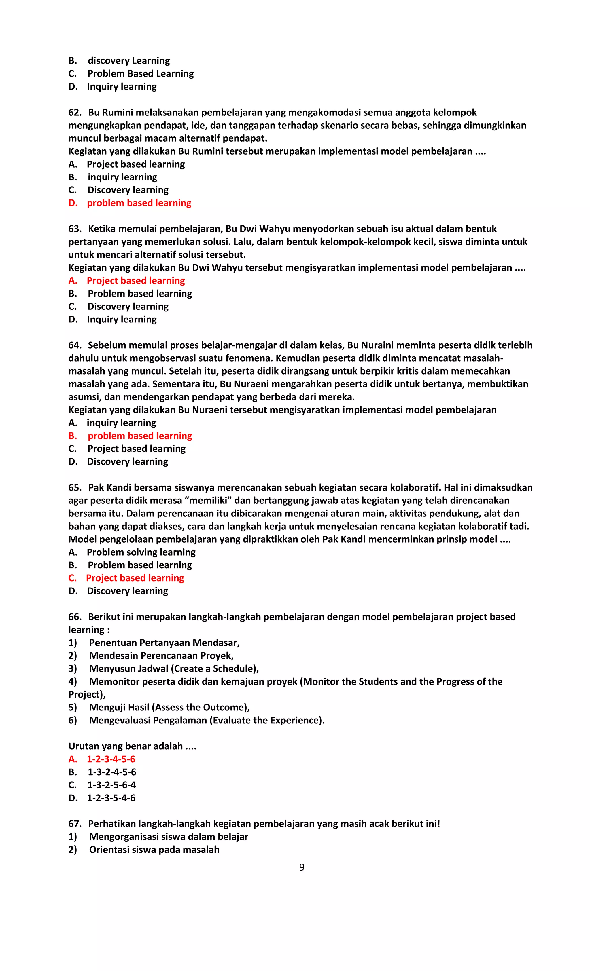 125 soal latihan UKG | PDF