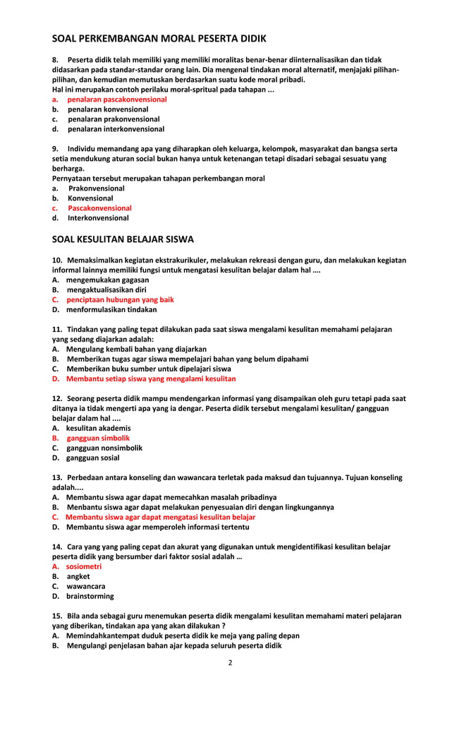 125 soal latihan UKG | PDF