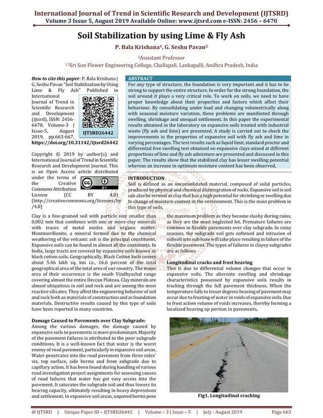 Soil Stabilization by Using Lime and Fly Ash | PDF