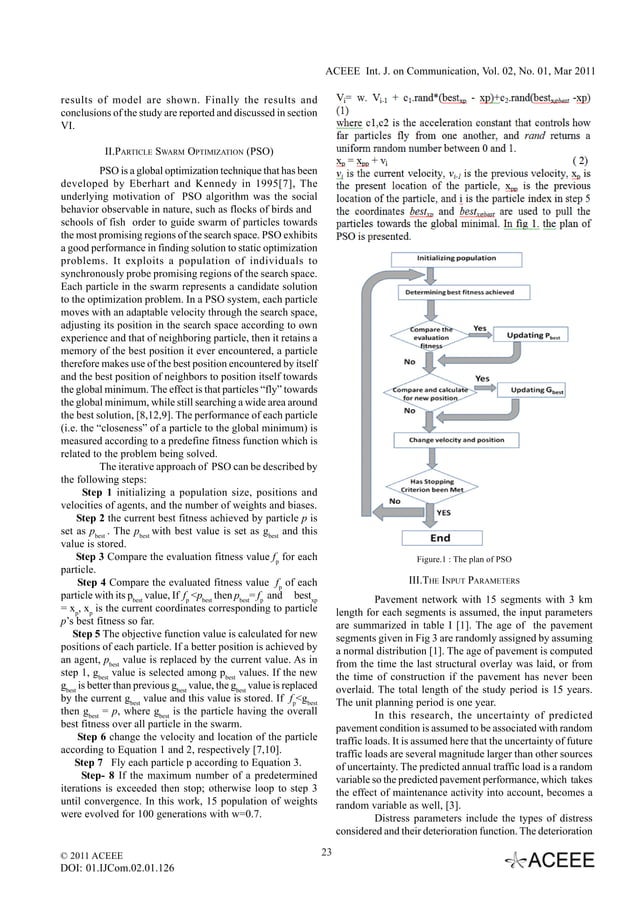 Analysis of pavement management activities programming by particle swarm optimization | PDF