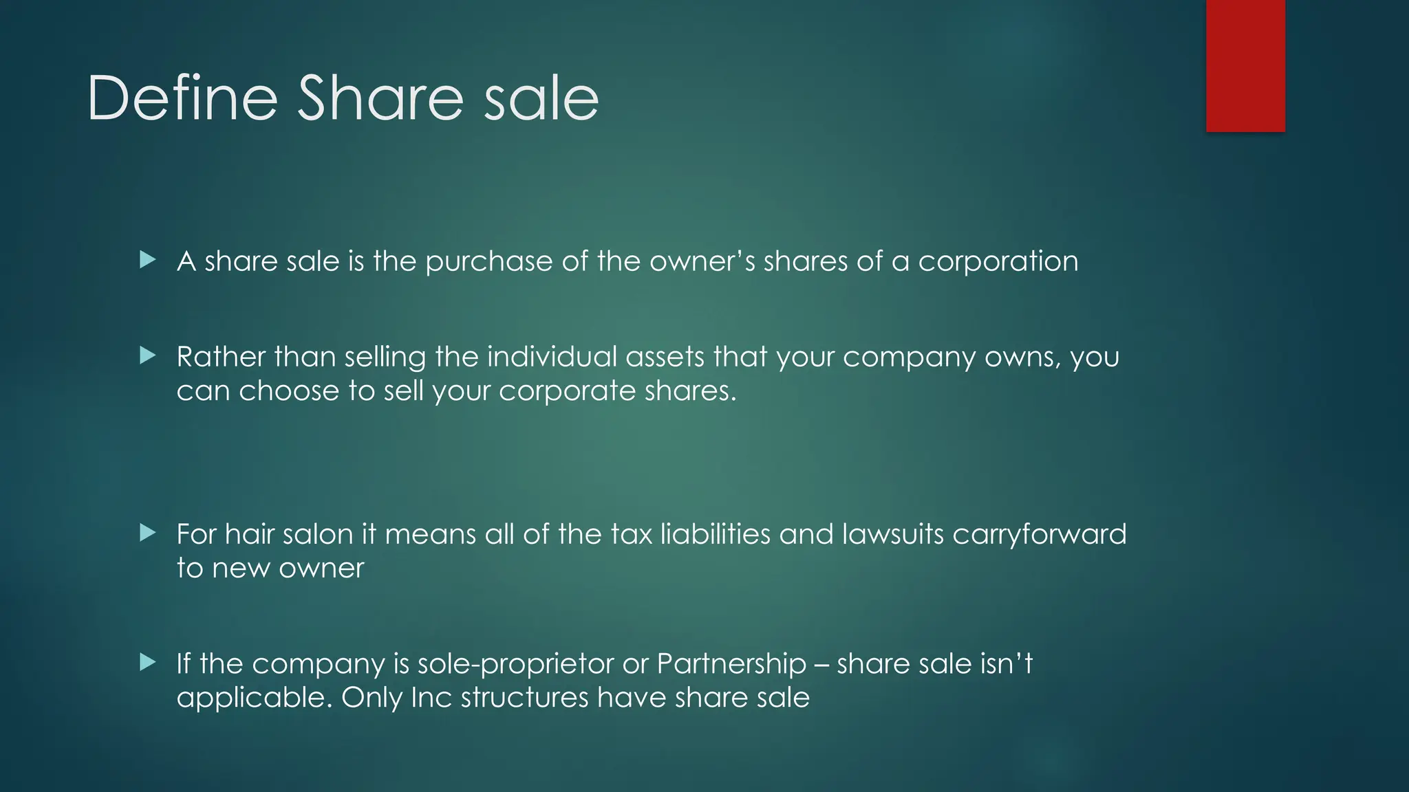Asset vs share sale - which one is better? | PPTX