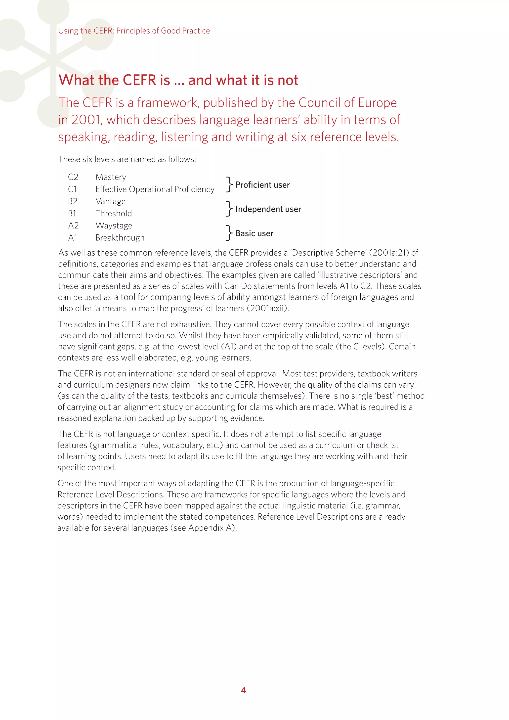 Using-CEFR-Principles of Good Practice | PDF