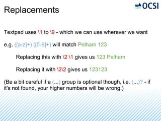 Textpad and Regular Expressions | PPT