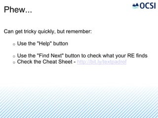Textpad and Regular Expressions | PPT