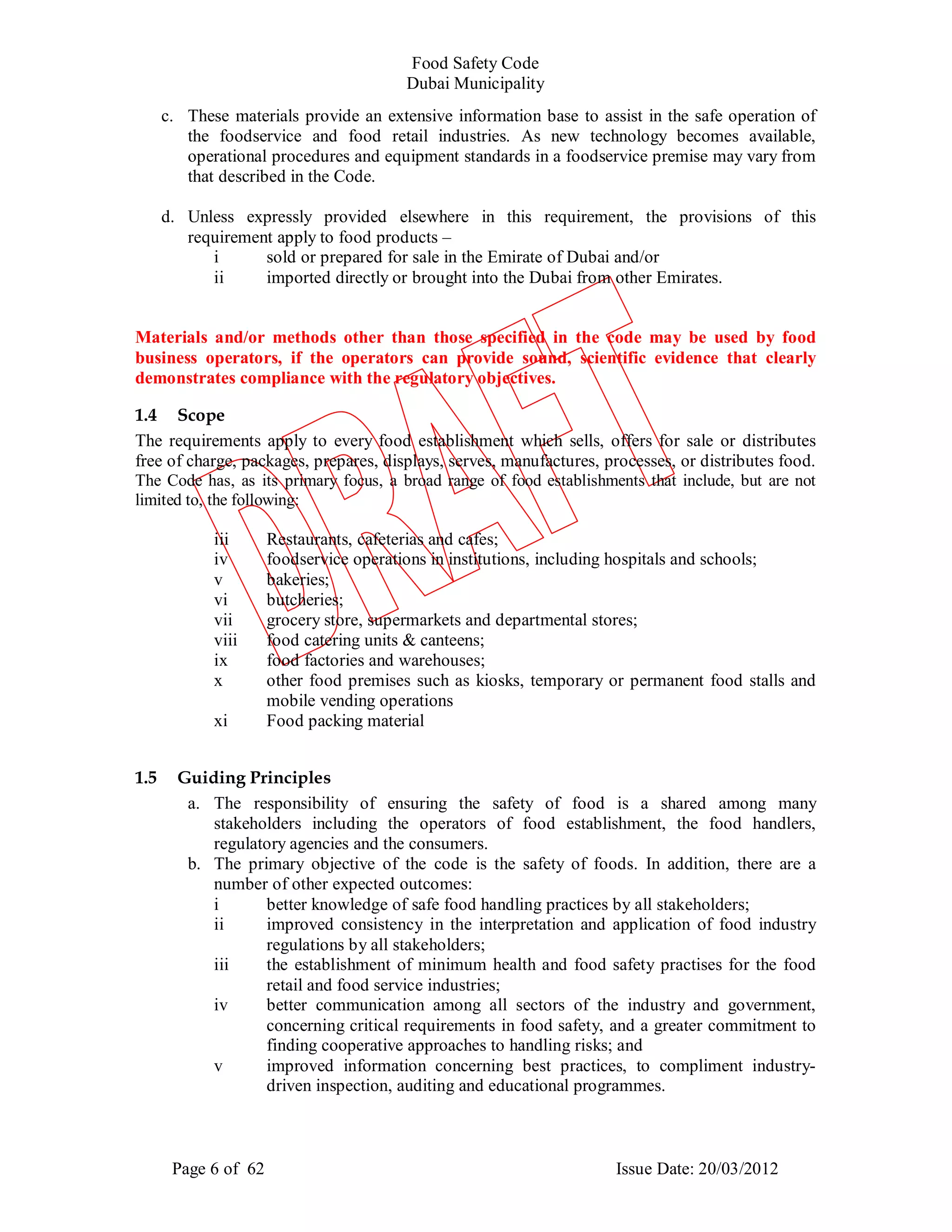 FOOD SAFETY STANDARDS Mar 2012 | PDF