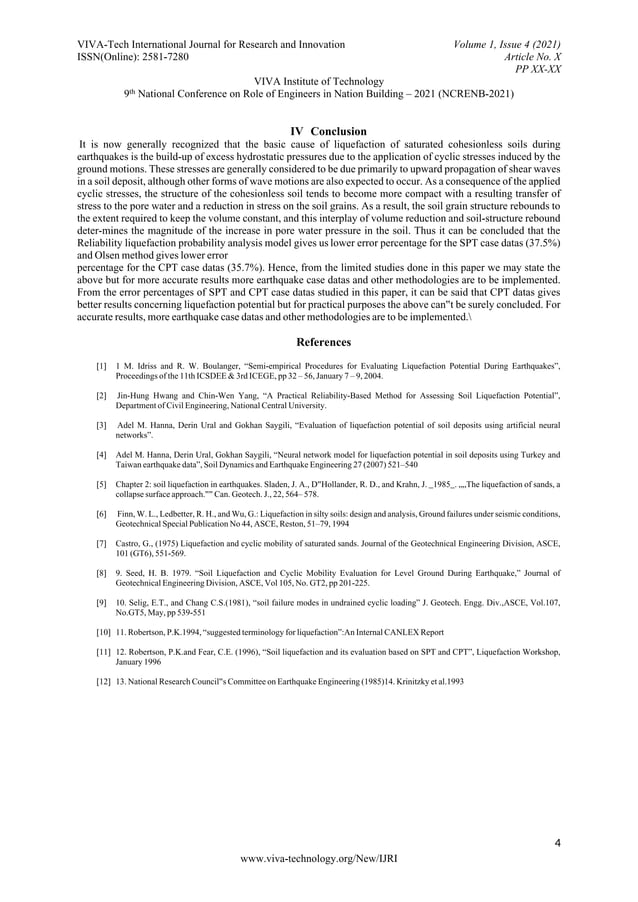 Assessment and risk reduction measurement of liquefaction of soil | PDF