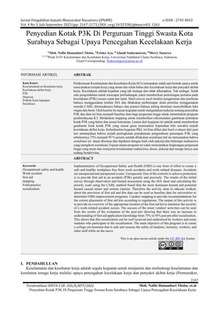 pembuatan kotak p3k di perguruan tinggi swasta | PDF