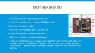 Motherboard, processors & Ram | PPT