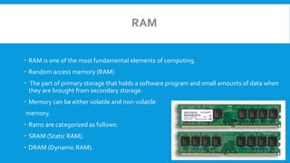 Motherboard, processors & Ram | PPT