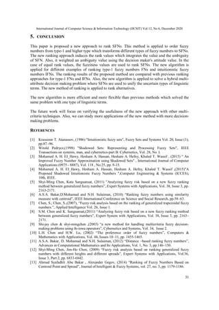 A New Approach for Ranking Shadowed Fuzzy Numbers and its Application | PDF