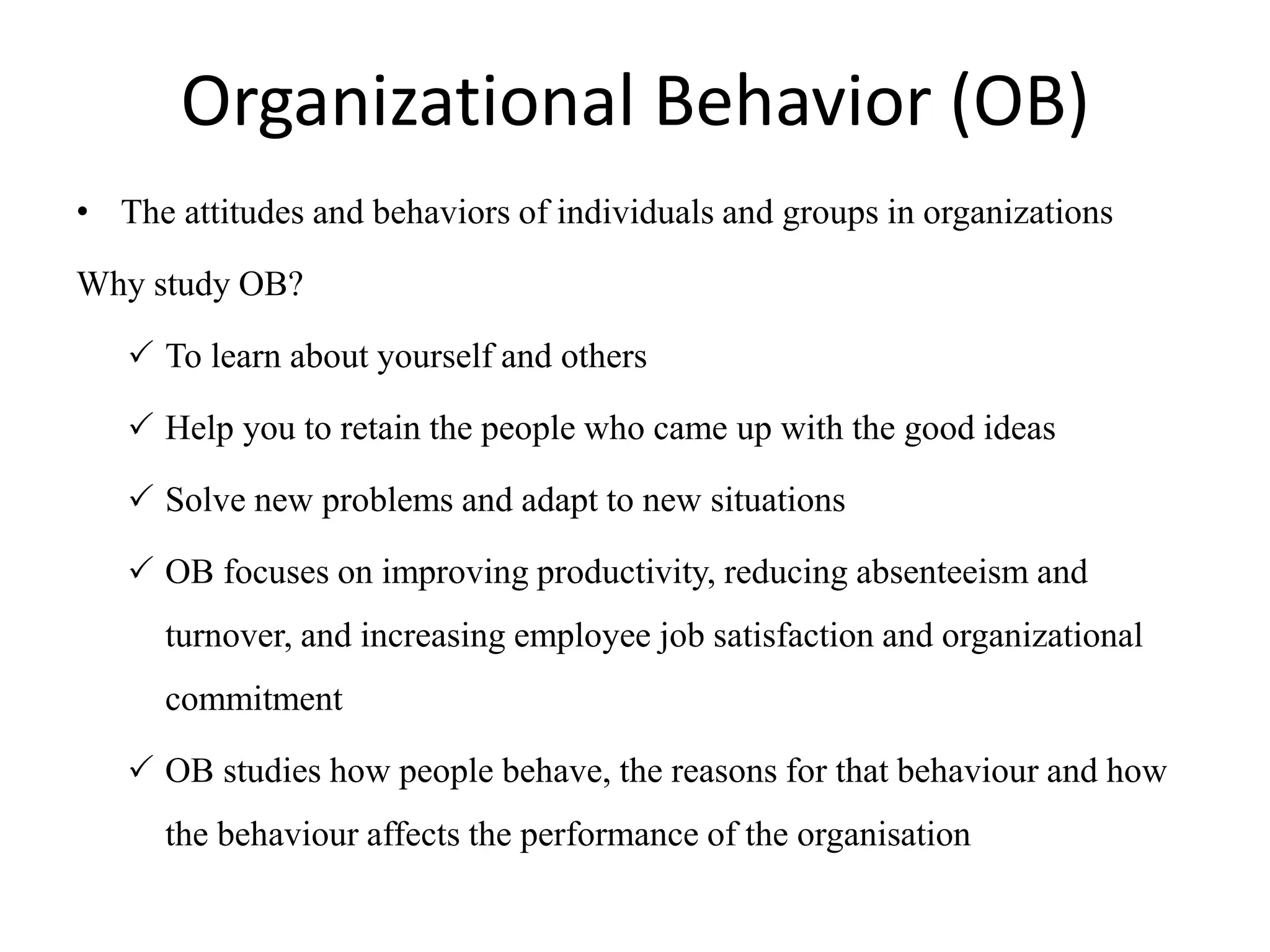 organizational behavior notes for class.ppt
