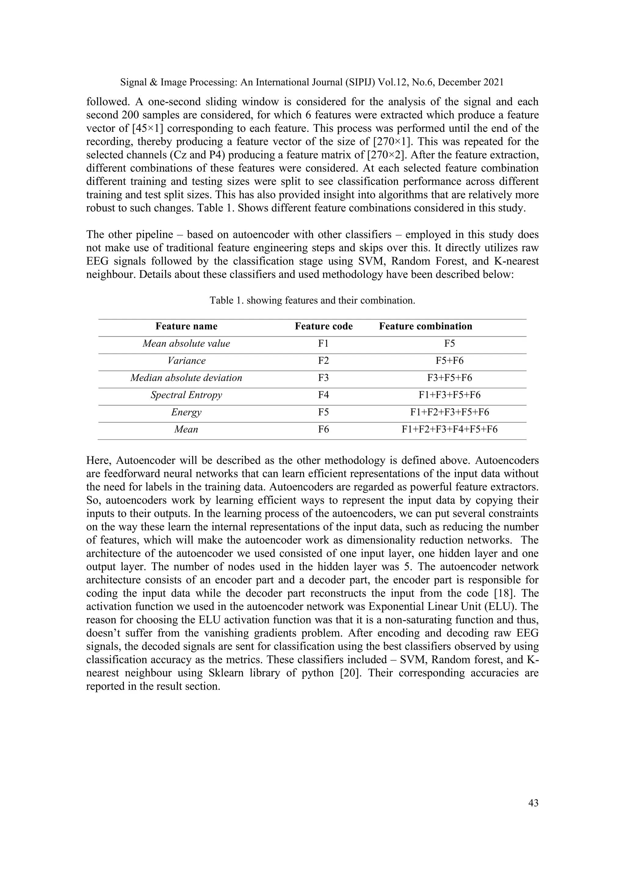 A Comparative Study of Machine Learning Algorithms for EEG Signal Classification | PDF
