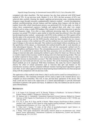 A Comparative Study of Machine Learning Algorithms for EEG Signal Classification | PDF