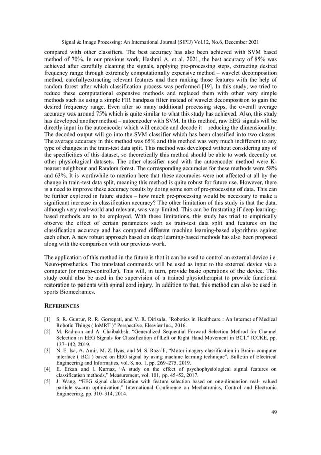 A Comparative Study of Machine Learning Algorithms for EEG Signal Classification | PDF