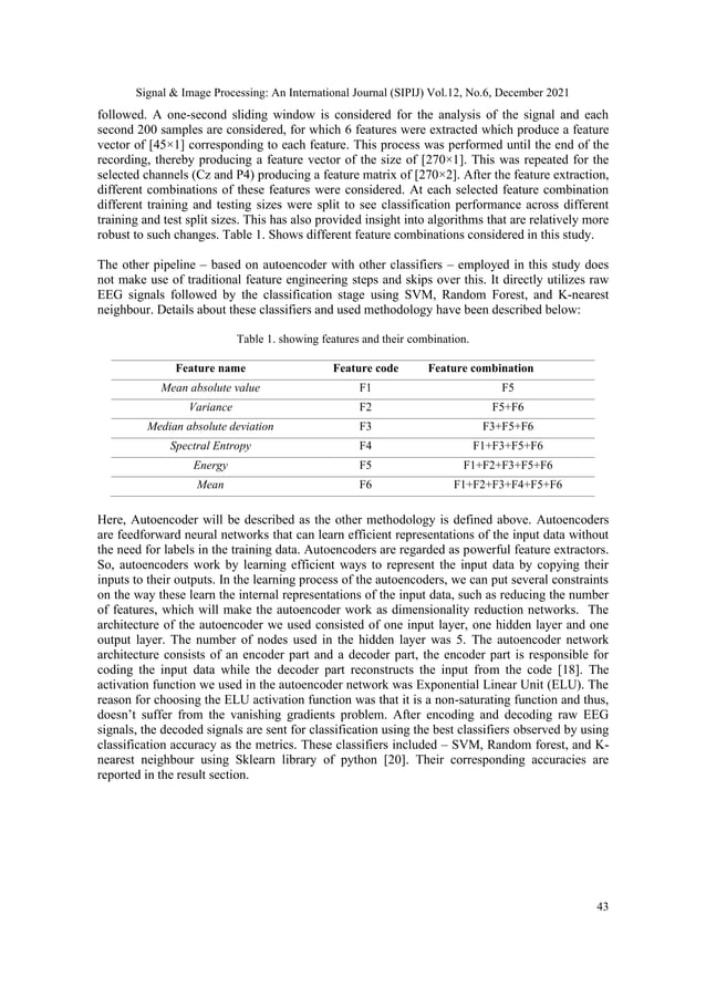 A Comparative Study of Machine Learning Algorithms for EEG Signal Classification | PDF