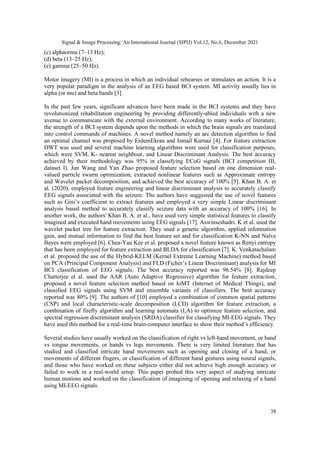 A Comparative Study of Machine Learning Algorithms for EEG Signal Classification | PDF