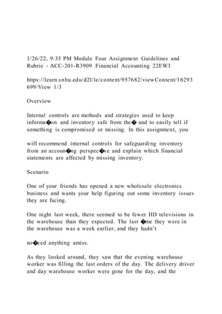 12622, 935 PM Module Four Assignment Guidelines and Rubric | PDF