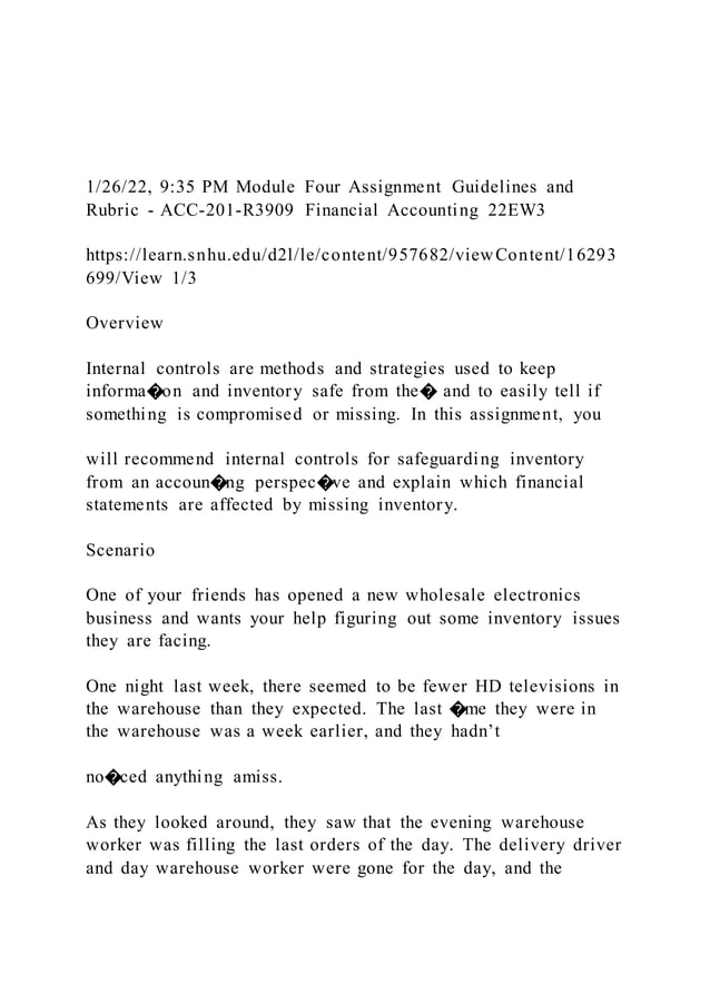 12622, 935 PM Module Four Assignment Guidelines and Rubric | PDF