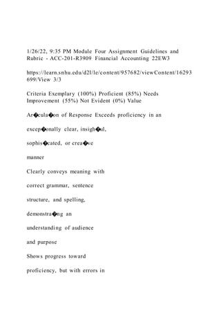 12622, 935 PM Module Four Assignment Guidelines and Rubric | PDF