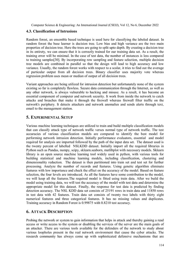 Attack Detection Availing Feature Discretion Using Random Forest Classifier Pdf