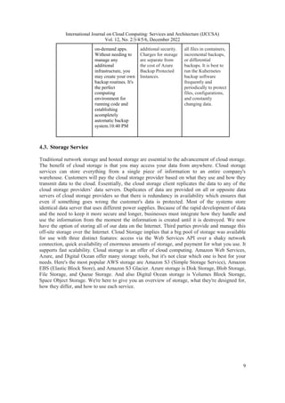ANALYSIS OF THE COMPARISON OF SELECTIVE CLOUD VENDORS SERVICES | PDF