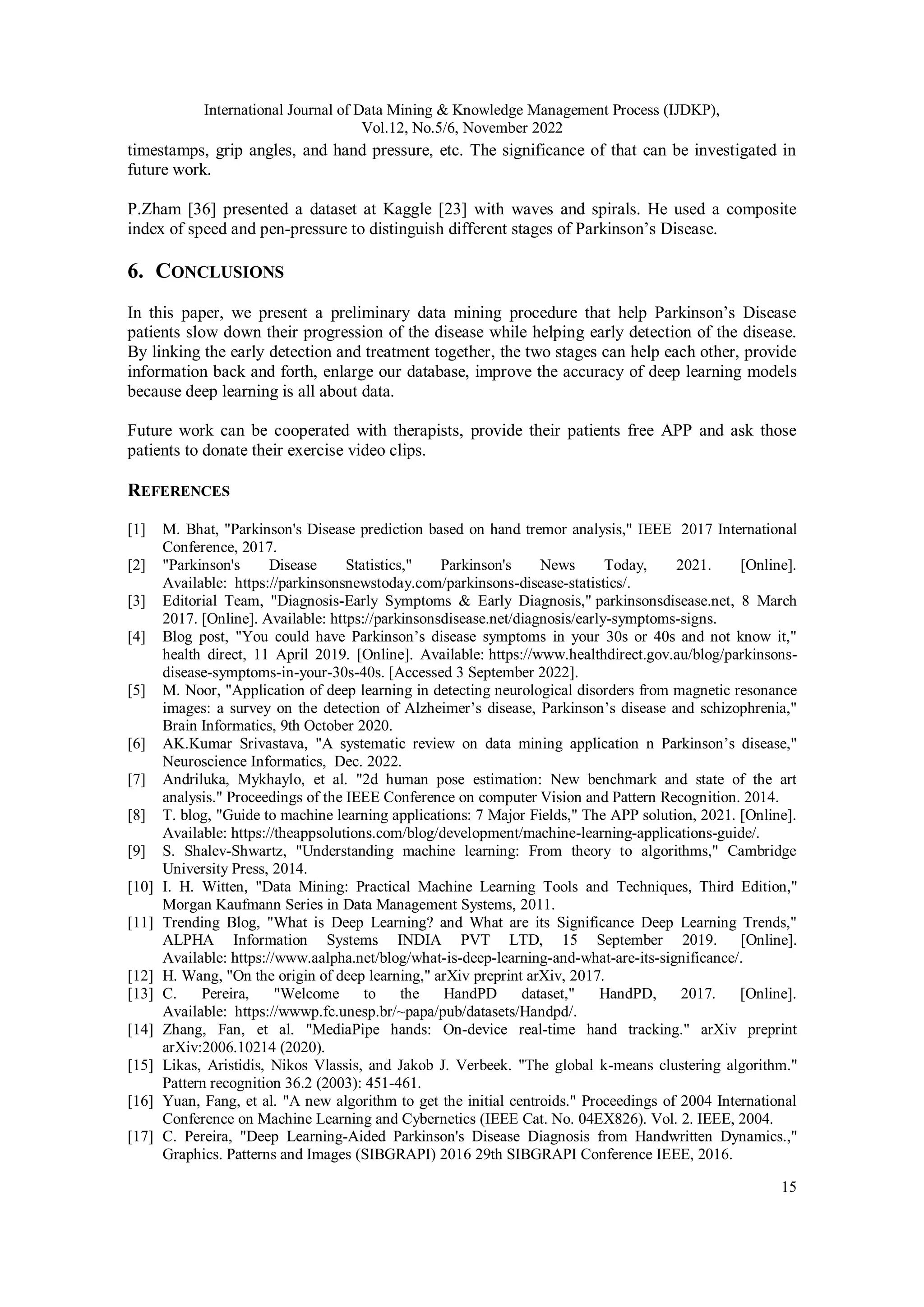 Linking Early Detection/Treatment of Parkinson’s Disease using Deep Learning Techniques | PDF