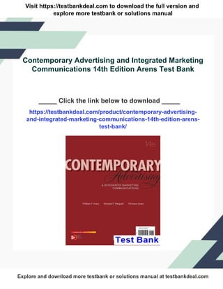 Contemporary Advertising and Integrated Marketing Communications 14th ...