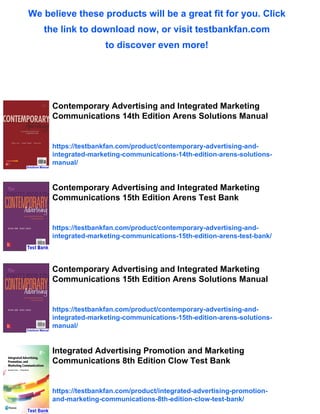 Contemporary Advertising and Integrated Marketing Communications 14th ...