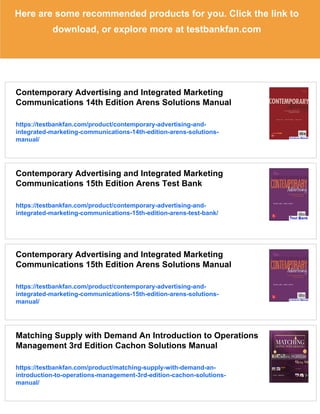 Contemporary Advertising and Integrated Marketing Communications 14th ...