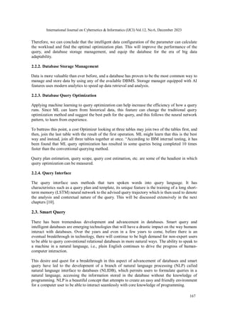 THE INTEGRATION OF ARTIFICIAL INTELLIGENCE INTO DATABASE SYSTEMS (AI-DB INTEGRATION REVIEW) | PDF