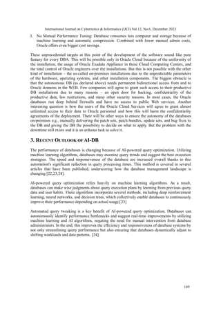 THE INTEGRATION OF ARTIFICIAL INTELLIGENCE INTO DATABASE SYSTEMS (AI-DB INTEGRATION REVIEW) | PDF