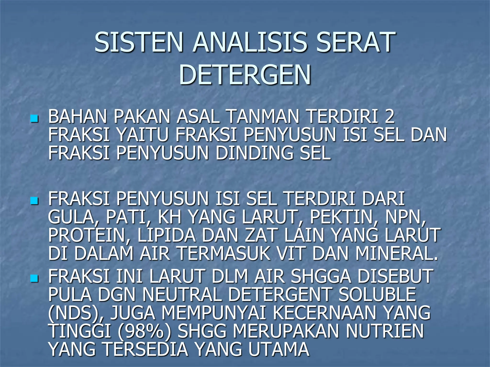 materi konsep analisis kimia pada pakan ternak | PPT