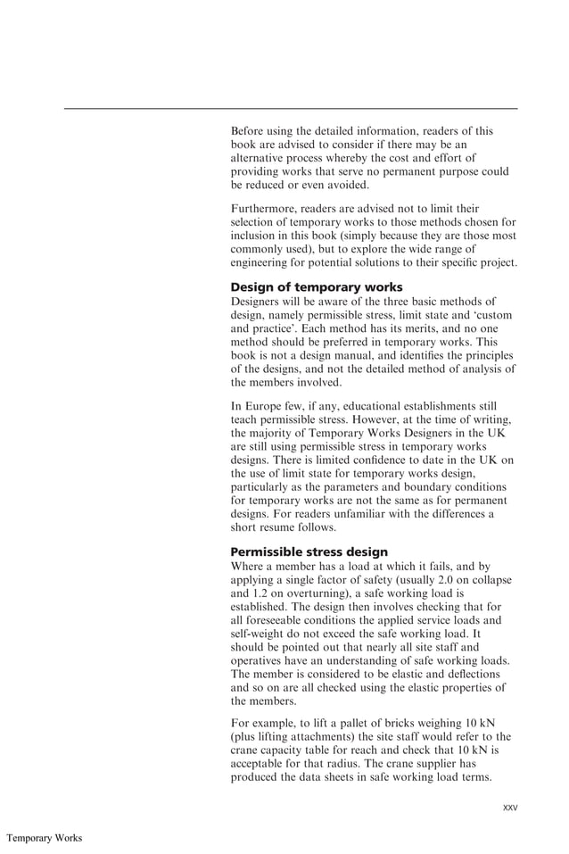 Temporary Works Principles of design and construction Second edition ...