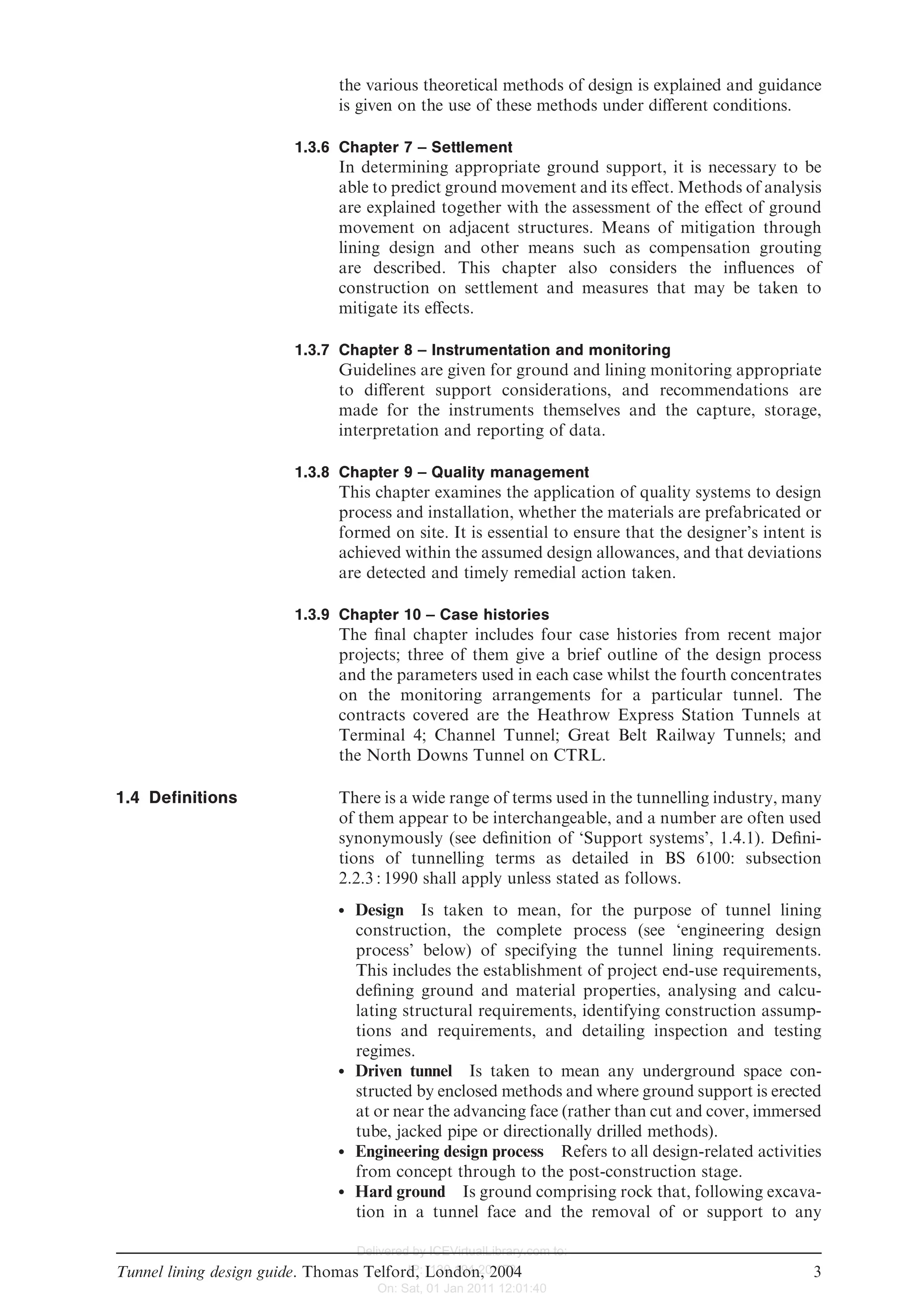 Tunnel Lining Design Guide British Tunnelling Society Institution Of ...