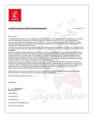 Brand Ambassador - Tigerbow | PDF