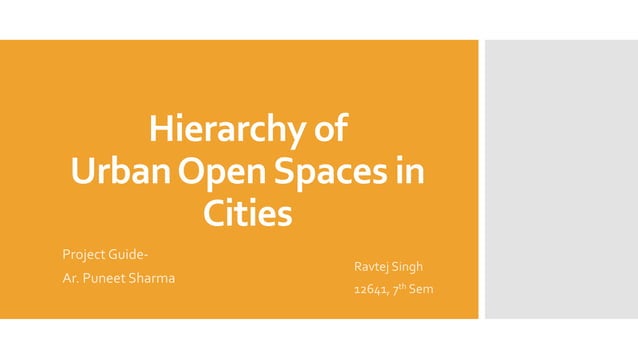 Hierarchy Of Open Spaces | PDF | Environmental Services Industry ...