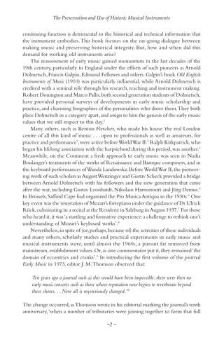 Preservation And Use Of Historic Musical Instruments Display Case Or ...