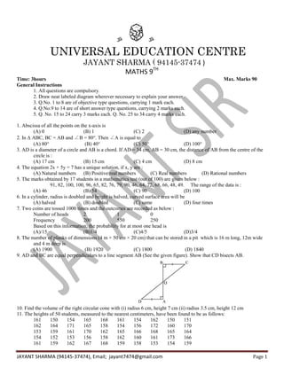 12647 maths 9th 4- | PDF
