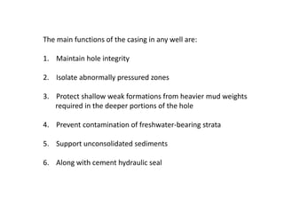 casing types casing seating depth and casing design | PPT