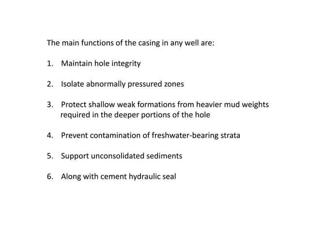 casing types casing seating depth and casing design | PPT