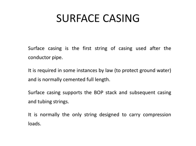 casing types casing seating depth and casing design | PPT